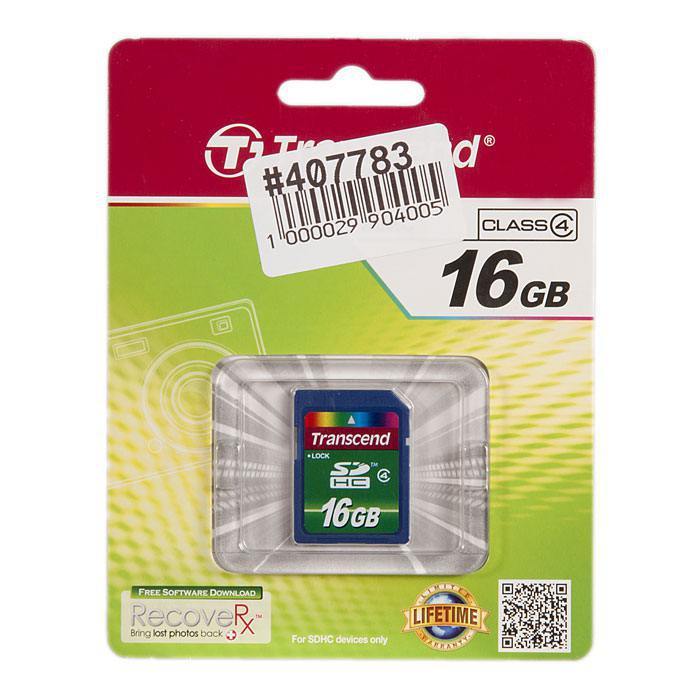 TS16GSDHC4 Флэш карта SDHC 16Gb class 4 Transcend (TS16GSDHC4) - купить в Москве в интернет ...